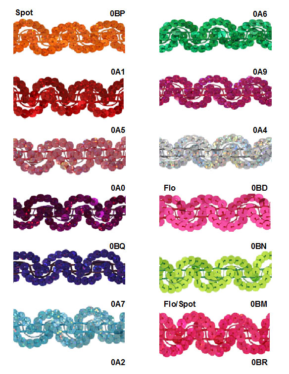 1 Inch Wide Sequin Trim Lace - Wholesale Trims